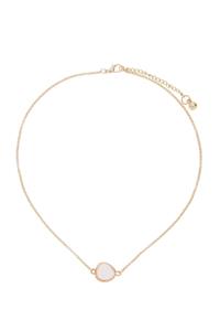 Necklaces > Short Gold Opal Necklace at Baronessa